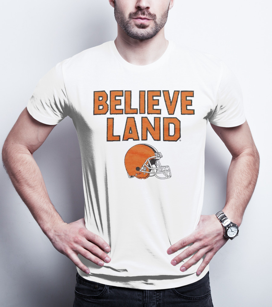 BELIEVELAND Cleveland Browns Helmet T-Shirt