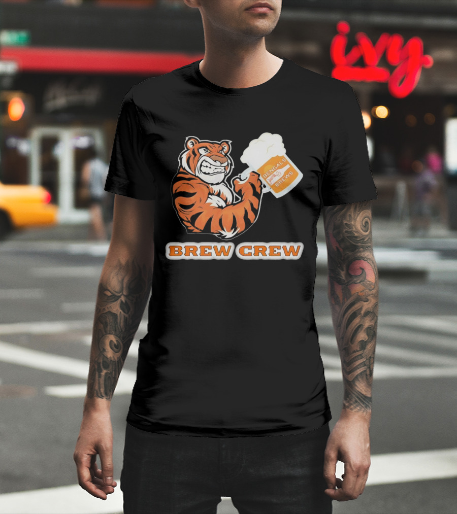 Bengals Brews Brew Crew Tiger Beer Mug T-Shirt
