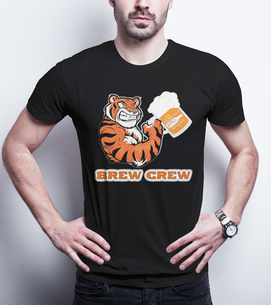 Bengals Brews Brew Crew Tiger Beer Mug T-Shirt