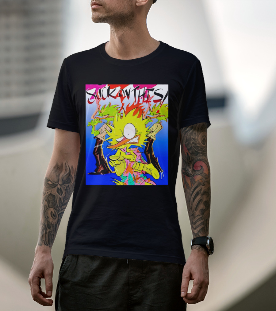 Suck On This Rugrats Reptar And Chuckie Cartoon T-Shirt