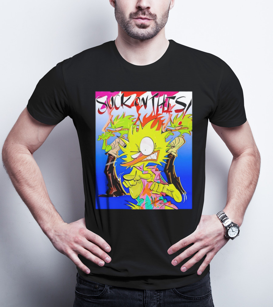 Suck On This Rugrats Reptar And Chuckie Cartoon T-Shirt