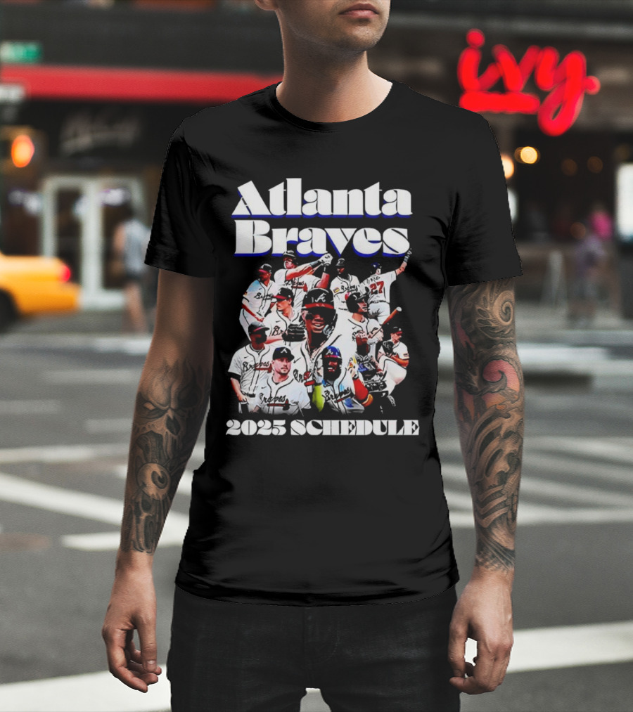 Atlanta Braves 2025 Schedule Team Players T-Shirt