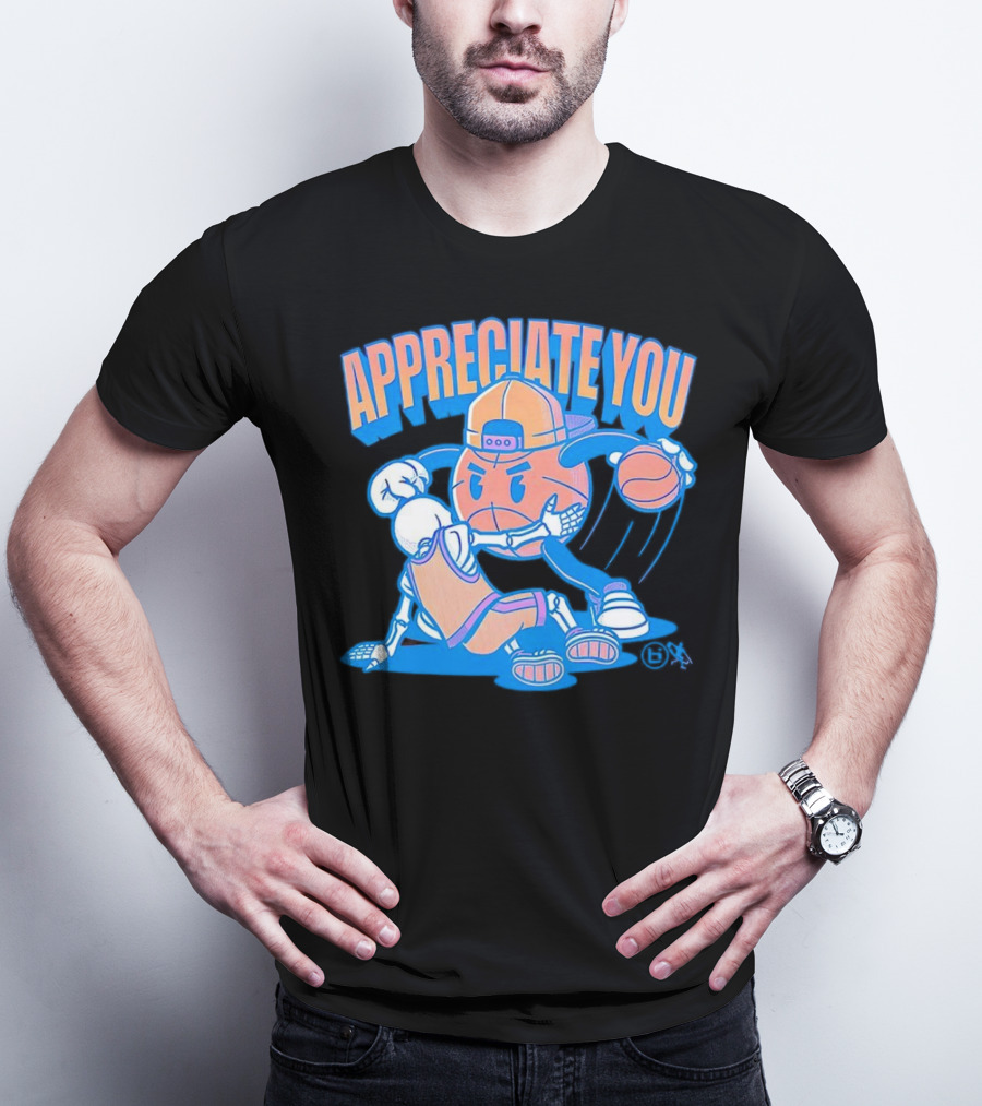 Ballislife Appreciate You Basketball Cartoon T-Shirt