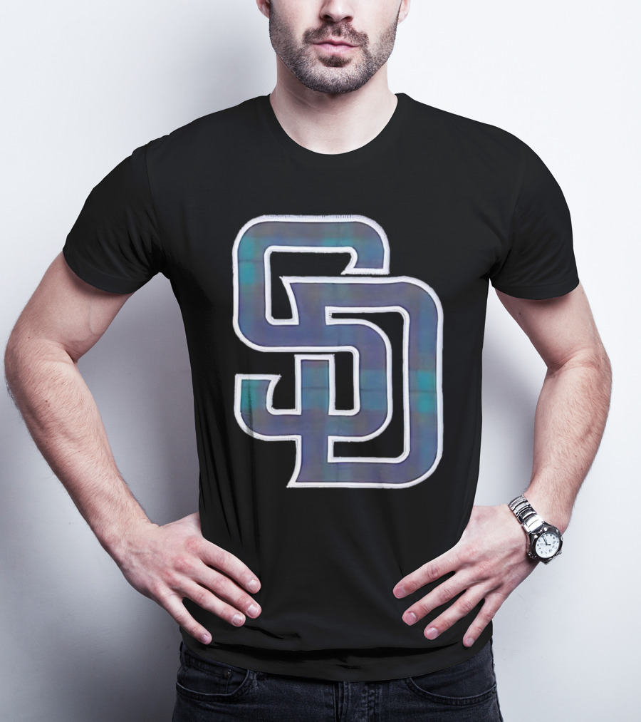 San Diego Padres SD Emblem With Bold Interlocking Letters T-Shirt