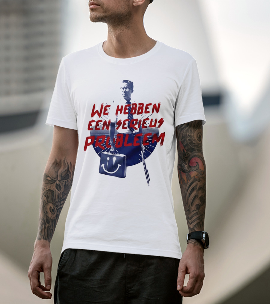 We Hebben Een Serieus Probleem Smiley Bag Man In Shadow T-Shirt