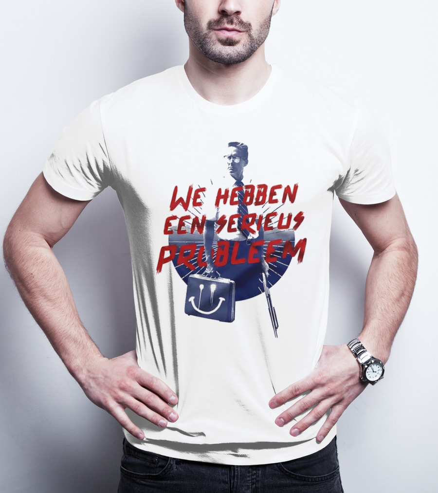 We Hebben Een Serieus Probleem Smiley Bag Man In Shadow T-Shirt