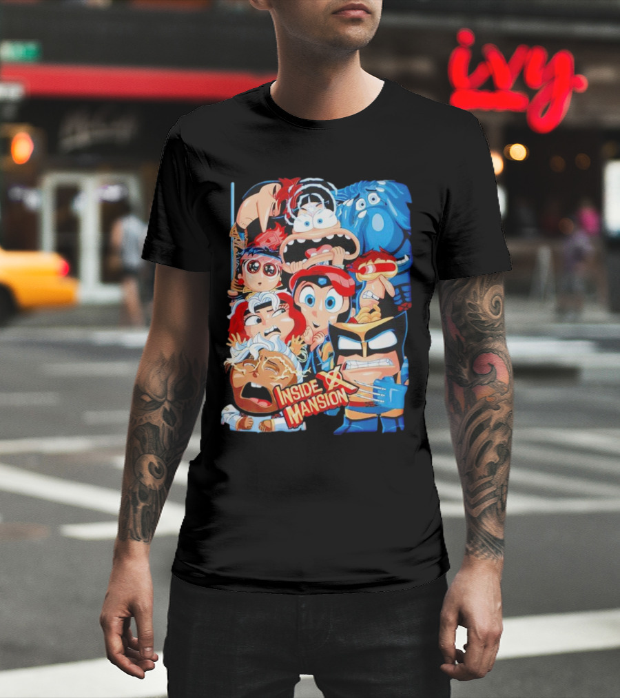 Inside X Mansion Inside Out 2 X-Men Mashup T-Shirt