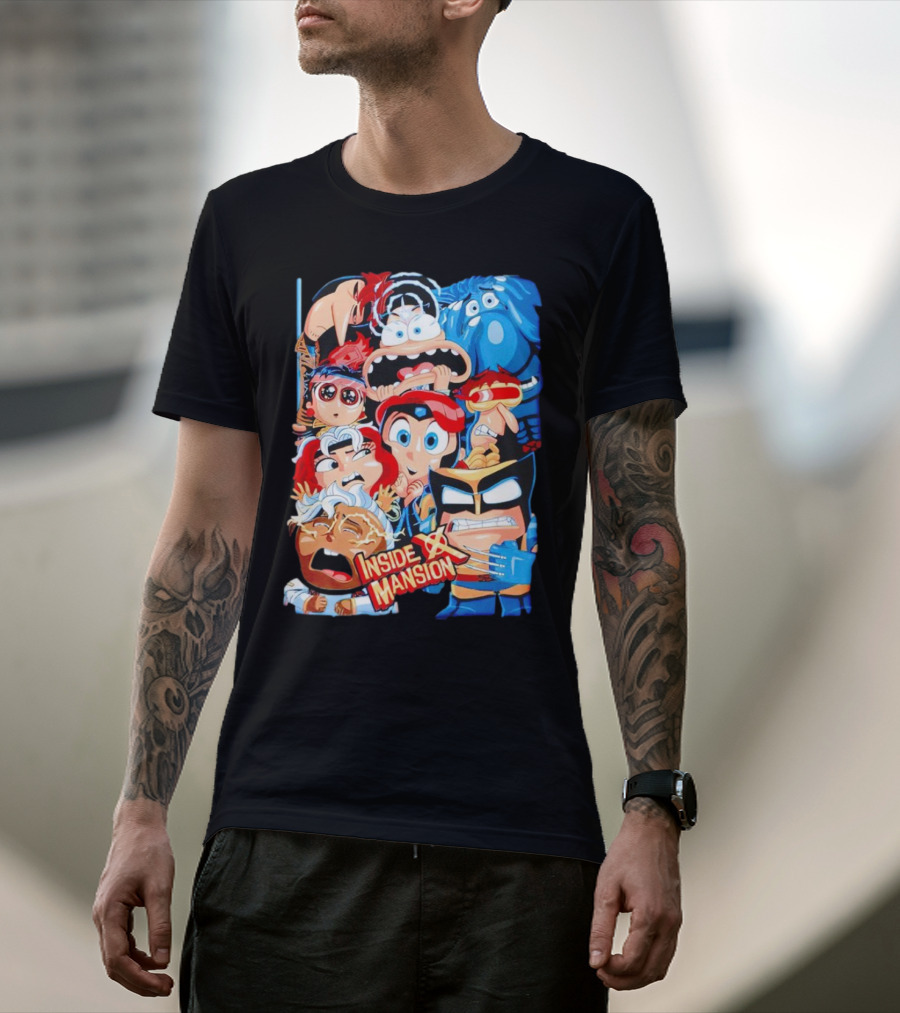 Inside X Mansion Inside Out 2 X-Men Mashup T-Shirt