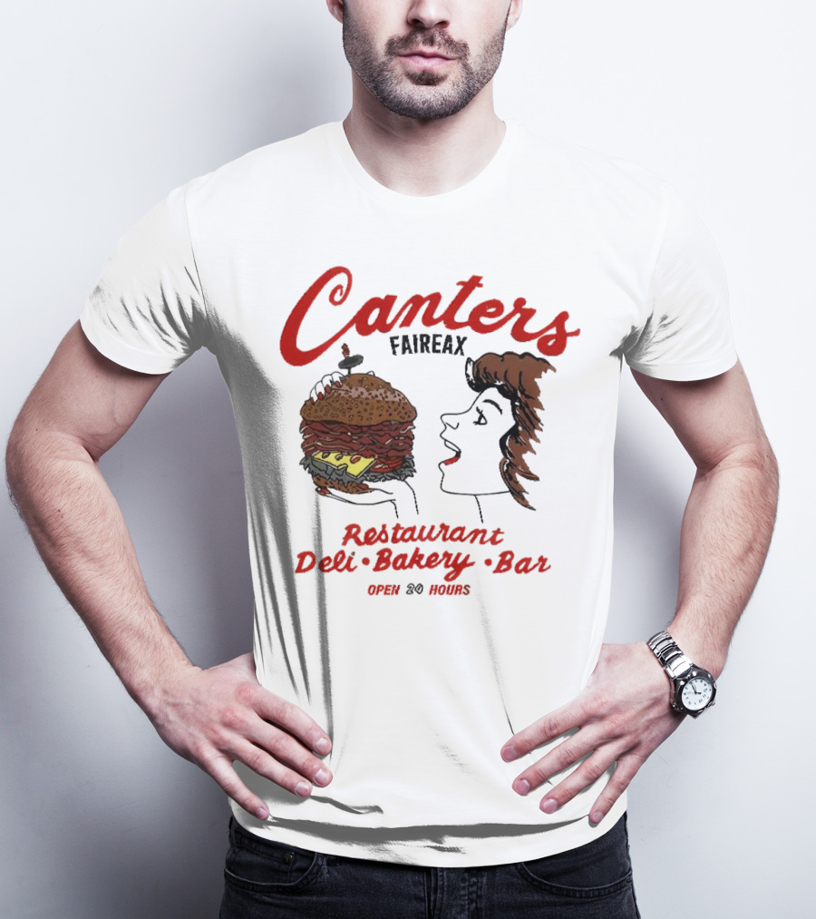Canter's Deli Restaurant Bakery Bar Fairfax Los Angeles Open 24 Hours T-Shirt