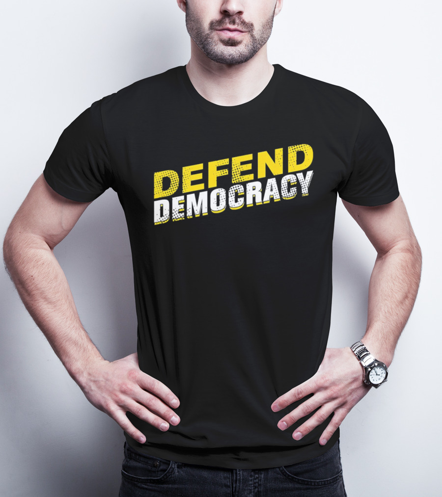 Defend Democracy Bold Vintage T-Shirt