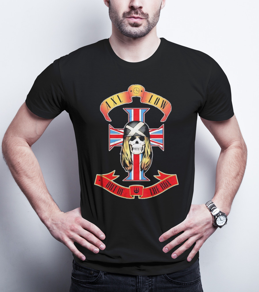 AXL LOW Skull Out Of The Box Union Jack Cross T-Shirt
