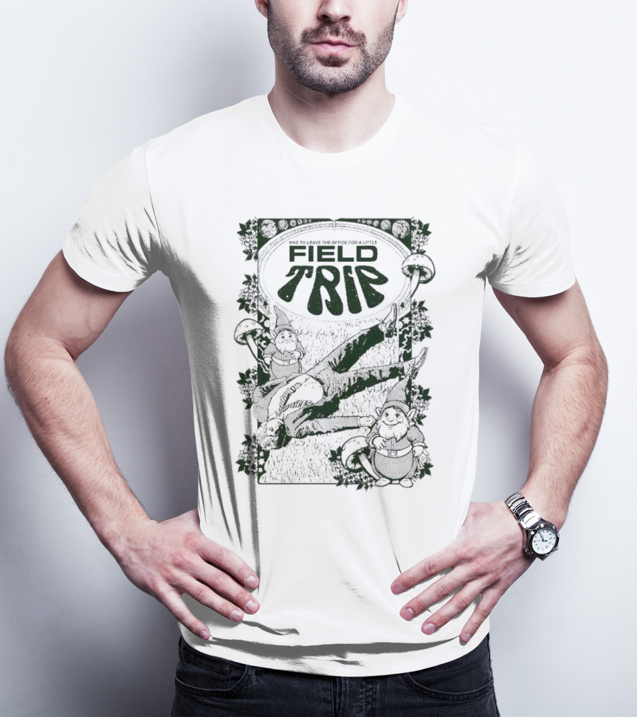 Field Trip Gnomes And Mushrooms In Nature Adventure T-Shirt