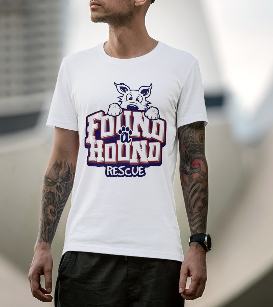 Found A Hound Rescue Dog Paw Prints T-Shirt