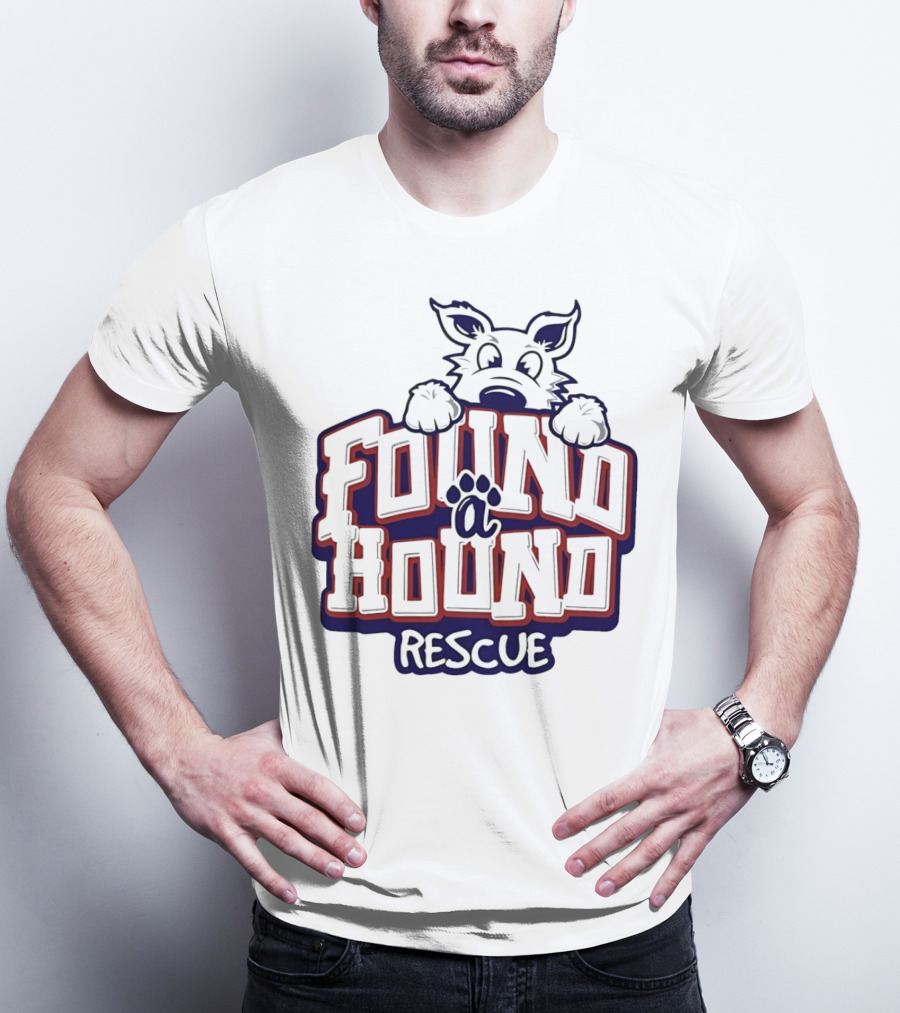 Found A Hound Rescue Dog Paw Prints T-Shirt