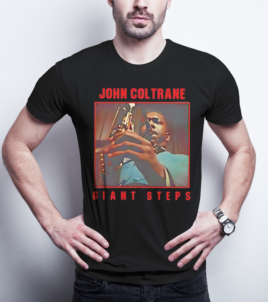 John Coltrane Giant Steps Album Cover Saxophone Iconic Jazz Image T-Shirt