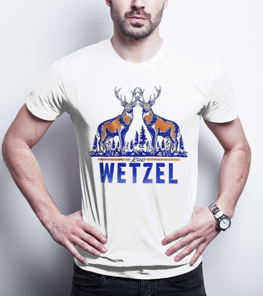 Koe Wetzel Double Deer Forest Blue Orange T-Shirt