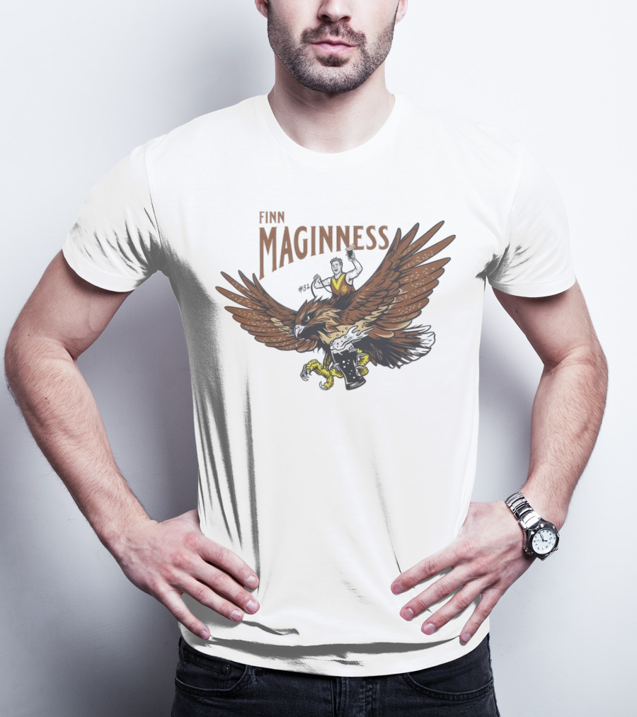 Finn Maginness Eagle Illustration With Number 37 And Football T-Shirt