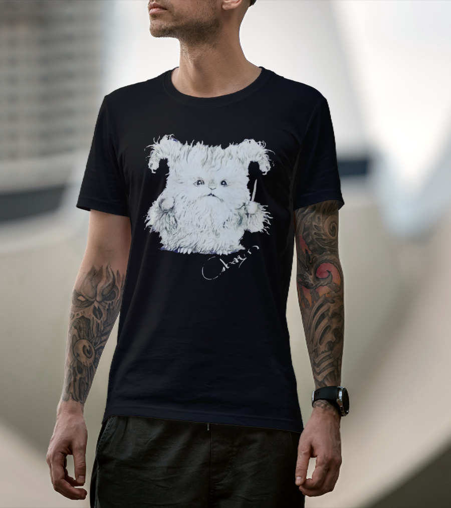 Charm White Furry Creature With Knife T-Shirt