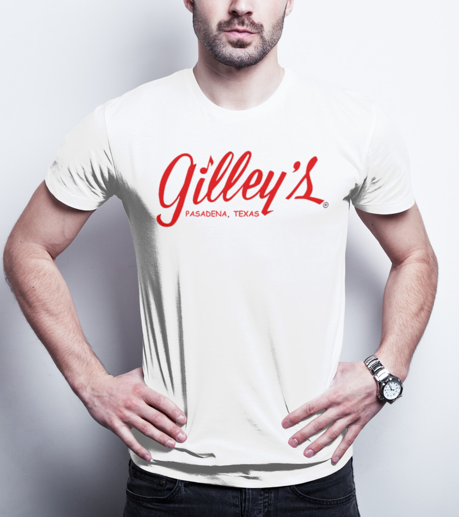Gilley's Pasadena Texas Retro Logo Red Script T-Shirt