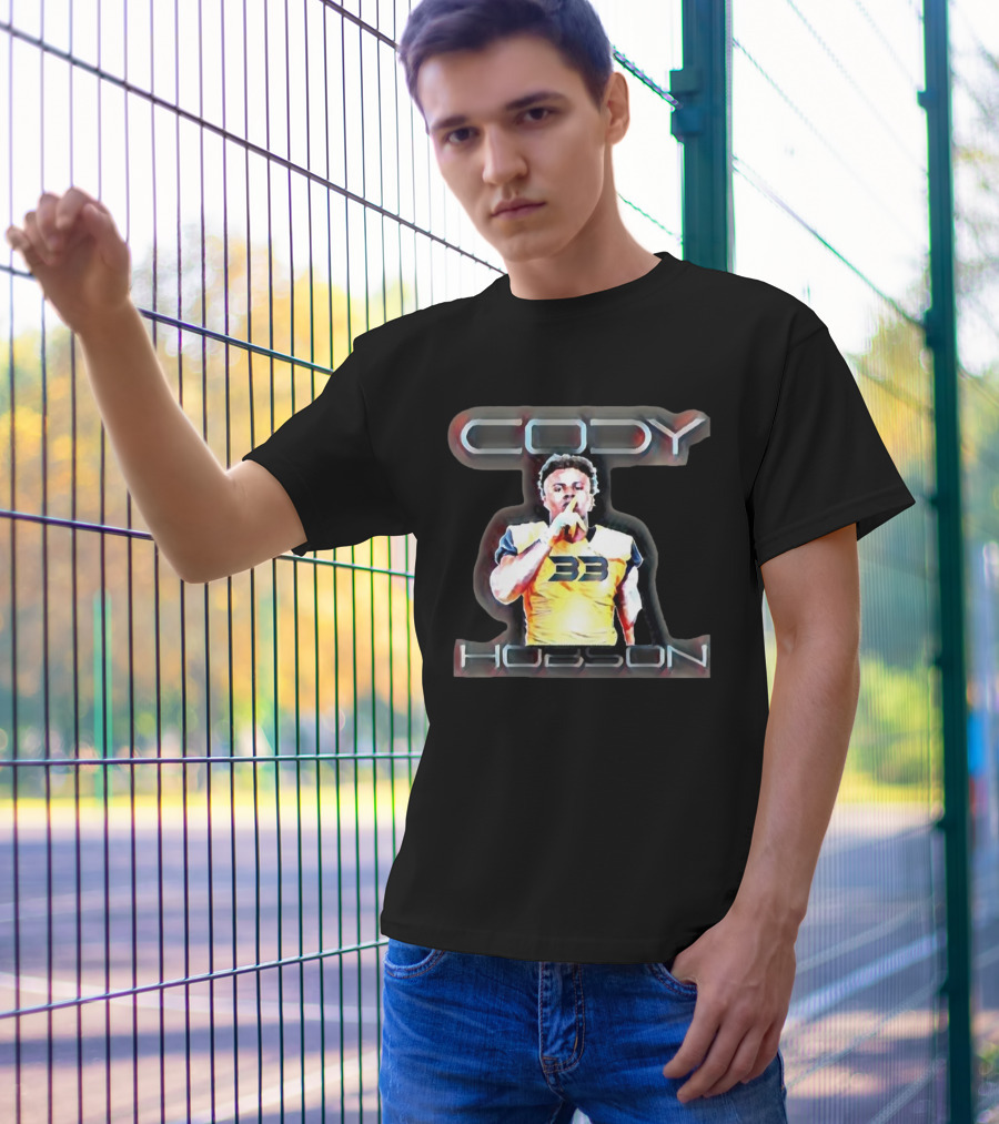 Cody Hobson 33 Merrimack Warriors Football T-Shirt