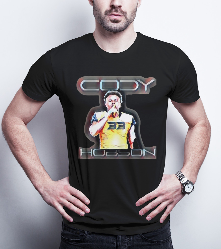 Cody Hobson 33 Merrimack Warriors Football T-Shirt