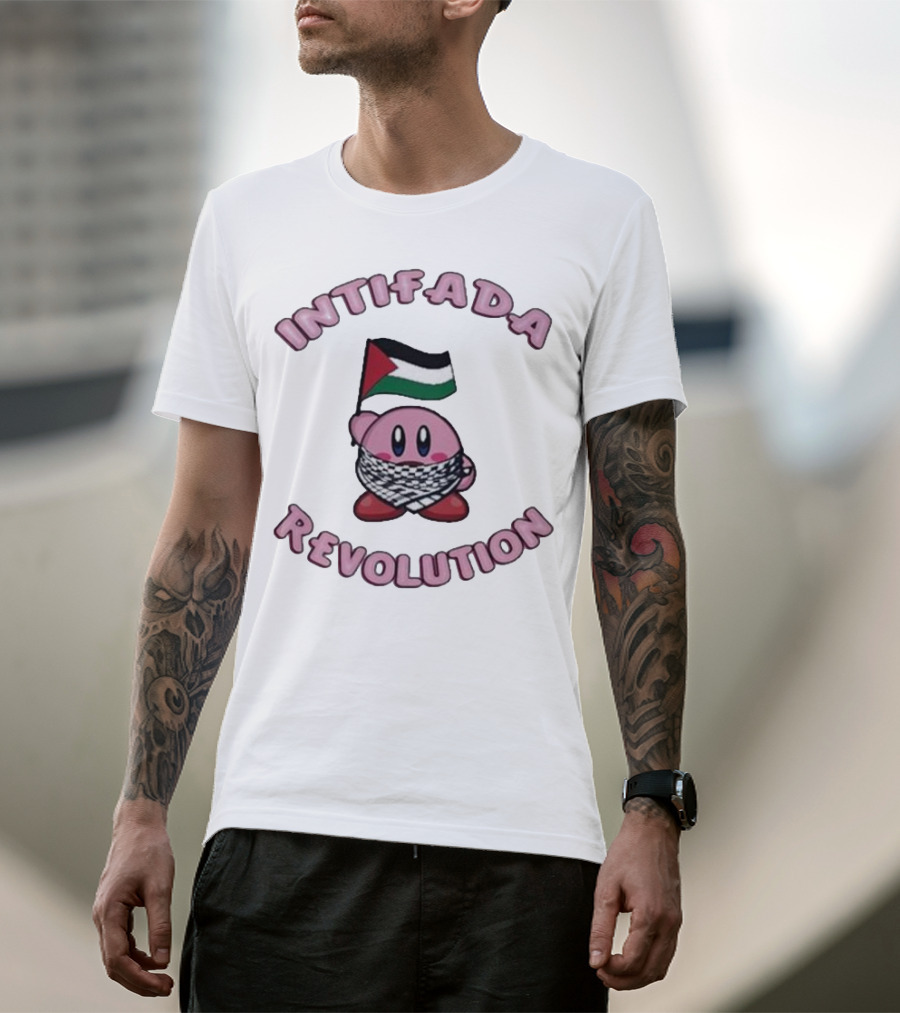 Intifada Revolution Palestinian Flag Kirbo Character T-Shirt