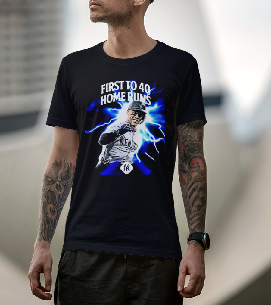 First To 40 Home Runs Aaron Judge New York Yankees T-Shirt