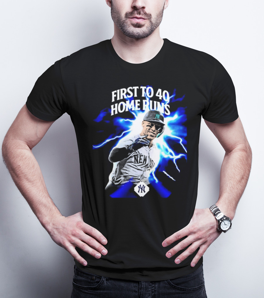 First To 40 Home Runs Aaron Judge New York Yankees T-Shirt