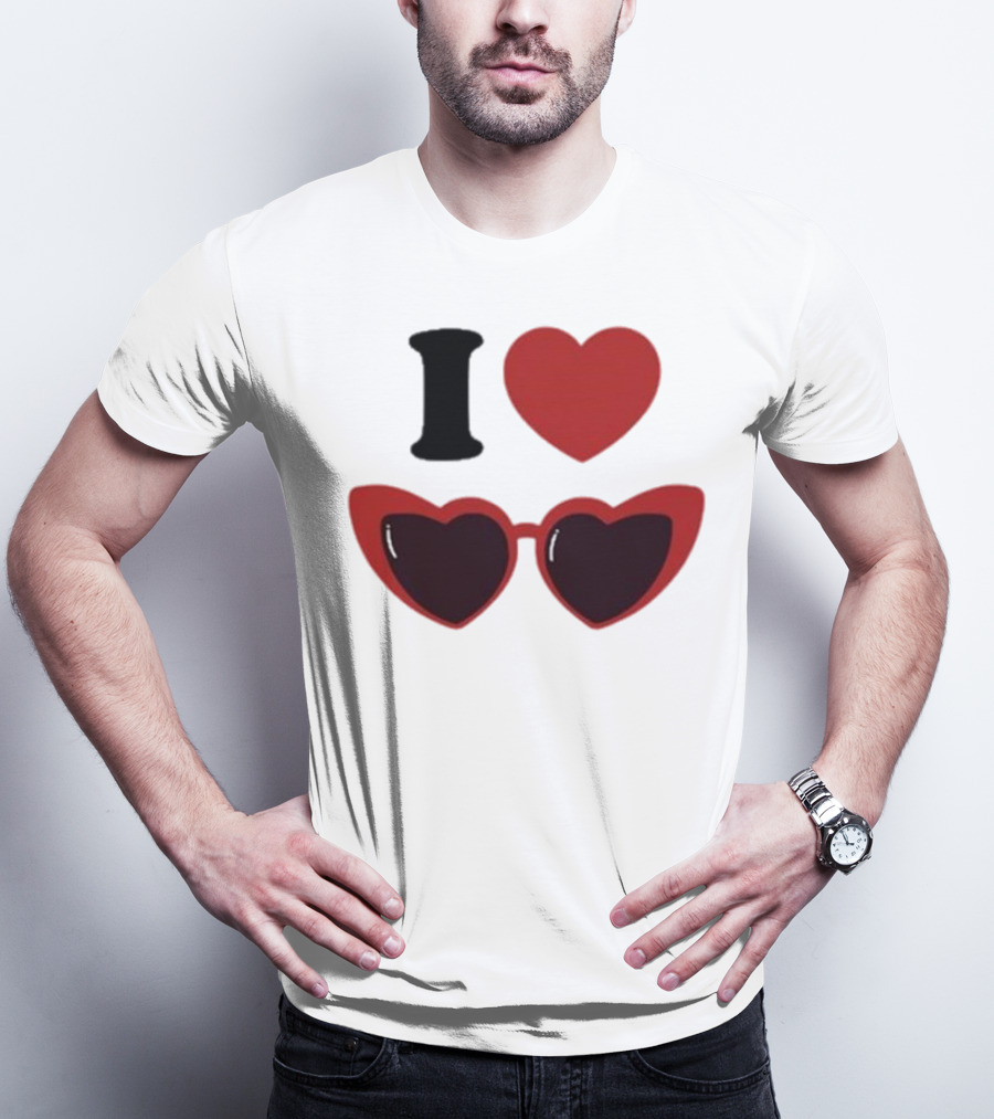 Chiara Oliver Camiseta I Love Chiara Heart Sunglasses T-Shirt