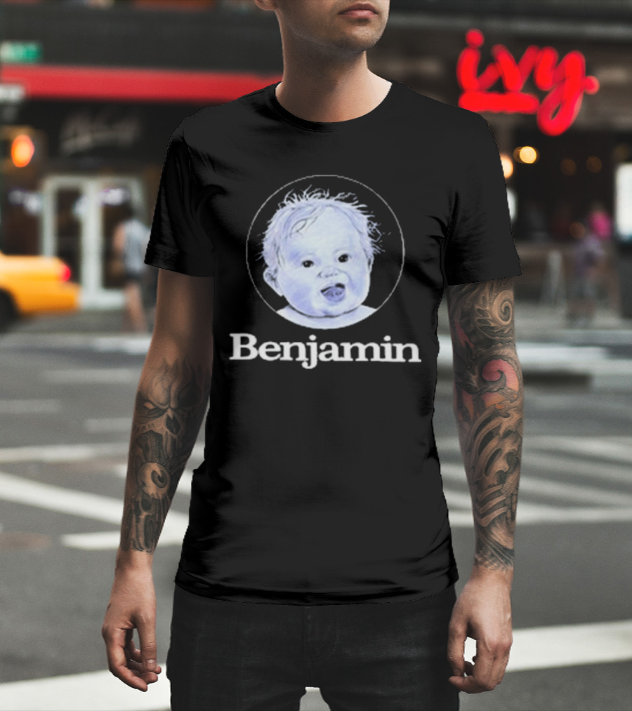 Garrett Watts Baby Benjamin Funny Sketch Drawing T-Shirt