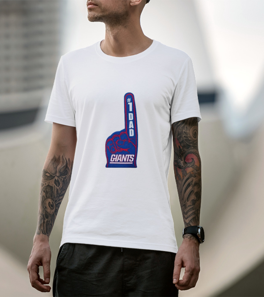 1 Dad Giants New York Giants Happy Father’s Day T-Shirt