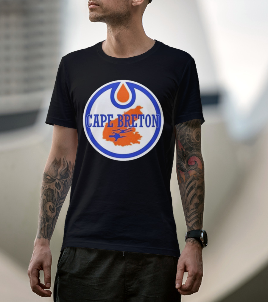 Cape Breton Oilers Hockey Logo Map T-Shirt