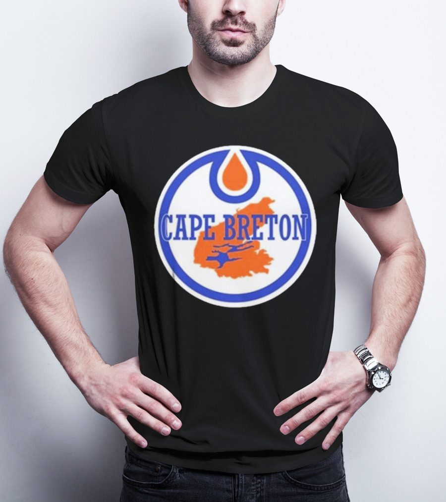 Cape Breton Oilers Hockey Logo Map T-Shirt