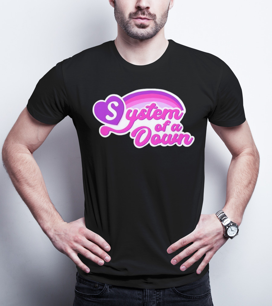 System Of A Down Rainbow Heart T-Shirt