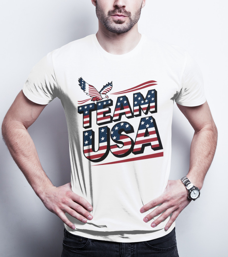 Team USA Eagle Flag Patriotic T-Shirt