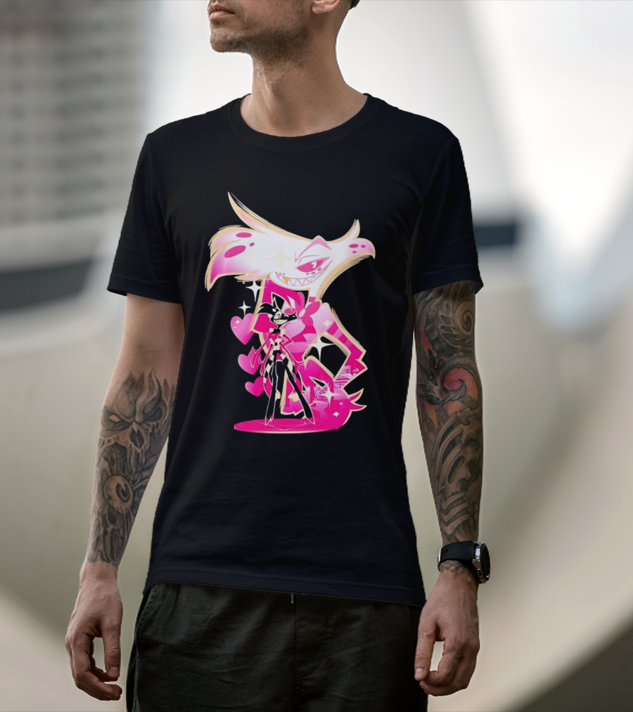 Angel Dust And Alastor Design Hazbin Hotel Series T-Shirt