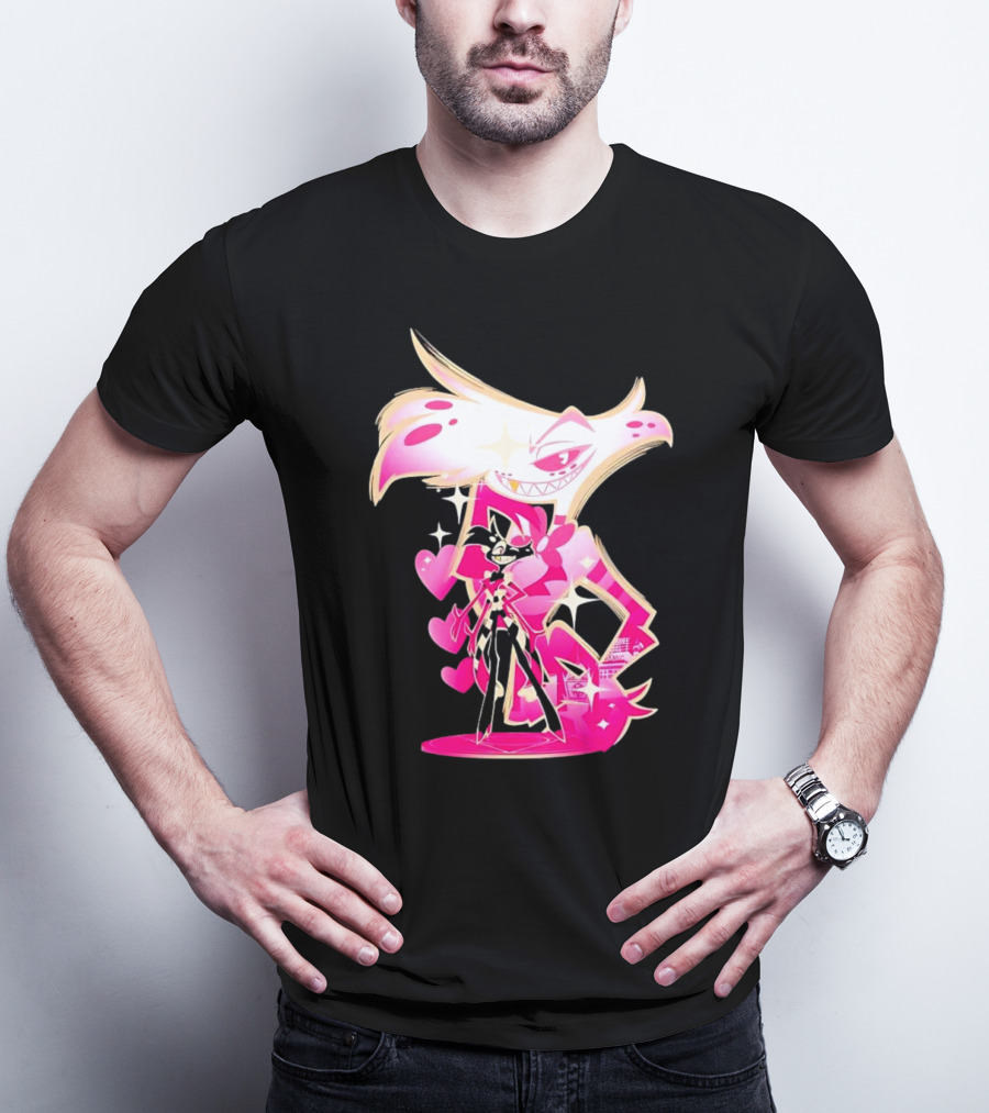 Angel Dust And Alastor Design Hazbin Hotel Series T-Shirt