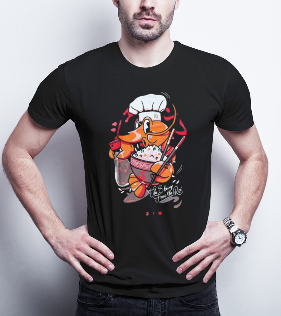 The Shrimp Fried Rice Chef With Chopsticks And Soda Cup T-Shirt