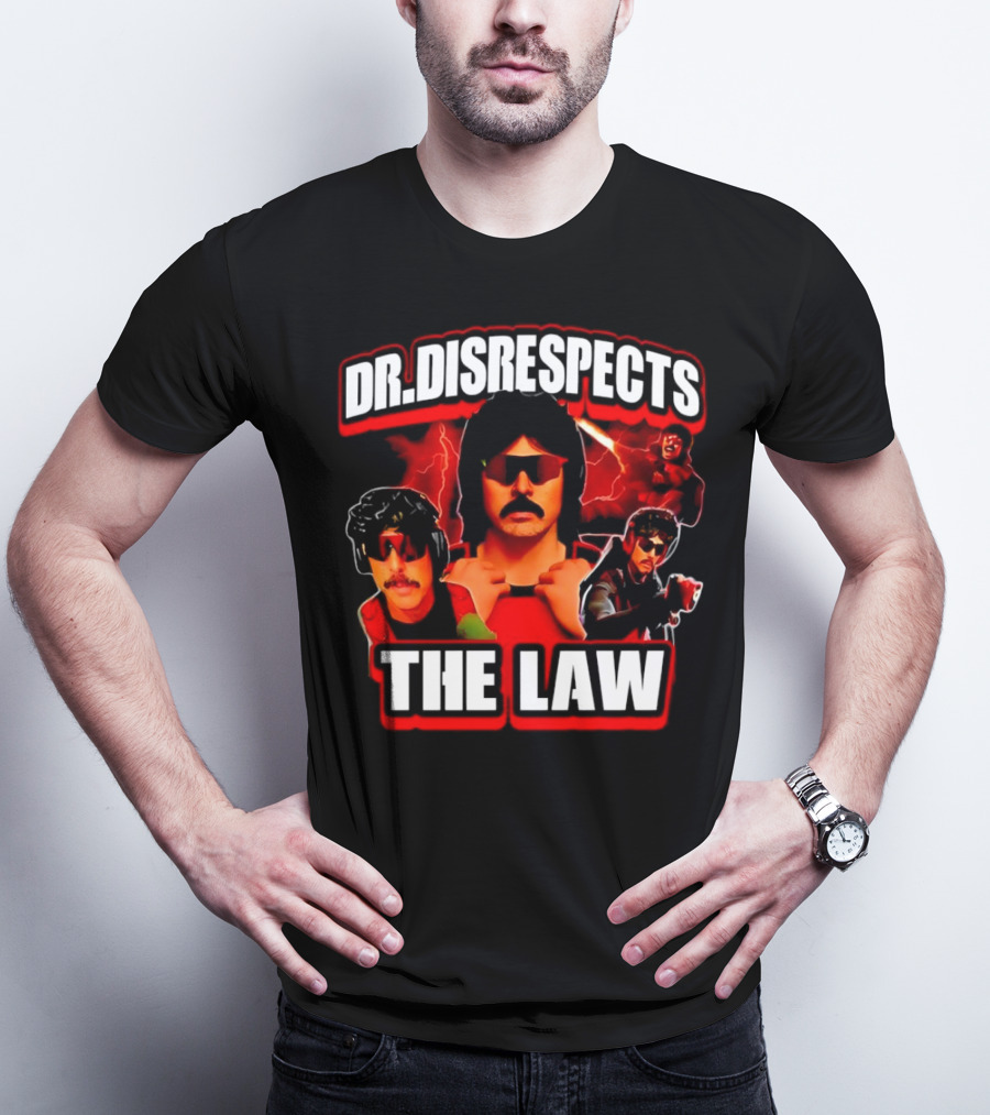 Dr Disrespects The Law Gamer Lightning Action T-Shirt