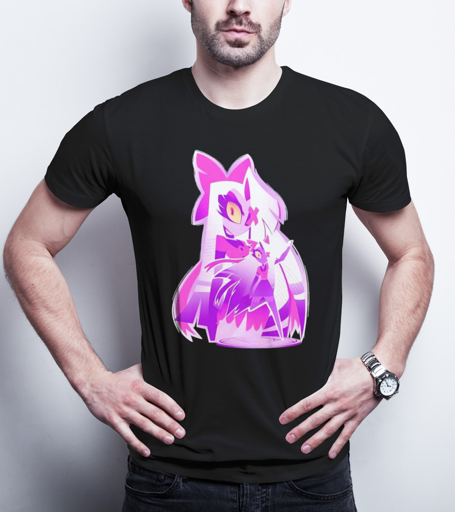Exorcist Angel Hazbin Hotel Game Purple Character T-Shirt
