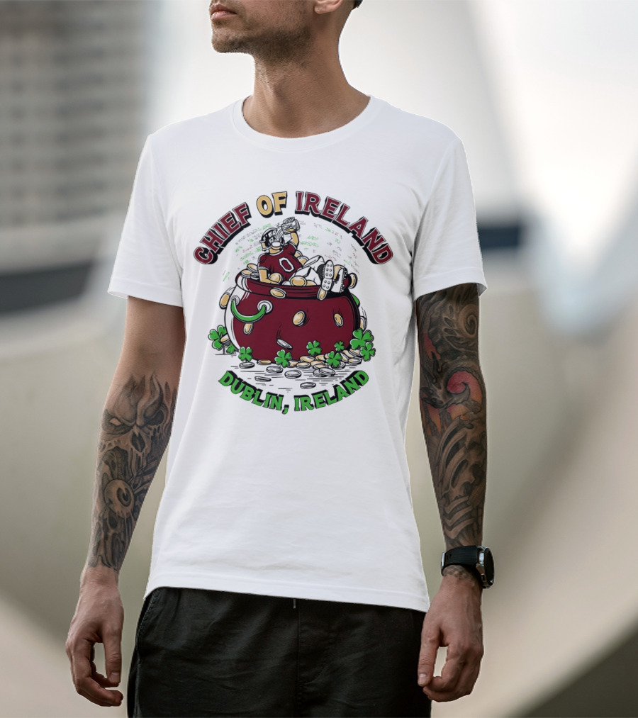 Chief Of Ireland Dublin Ireland Pot Of Gold And Shamrock-Themed T-Shirt