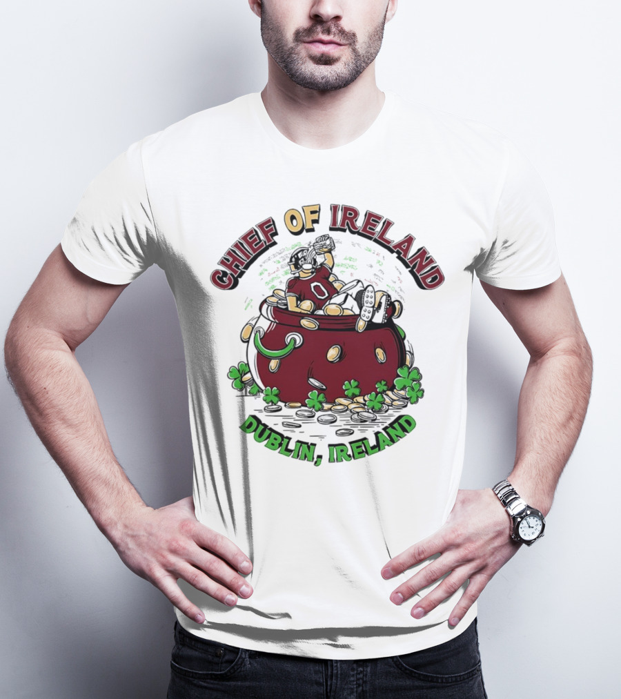 Chief Of Ireland Dublin Ireland Pot Of Gold And Shamrock-Themed T-Shirt