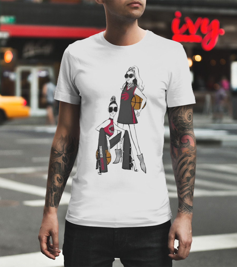Toronto Raptors G-III 4Her Basketball Girls Fitted Graphic Tee With Iconic Logo T-Shirt