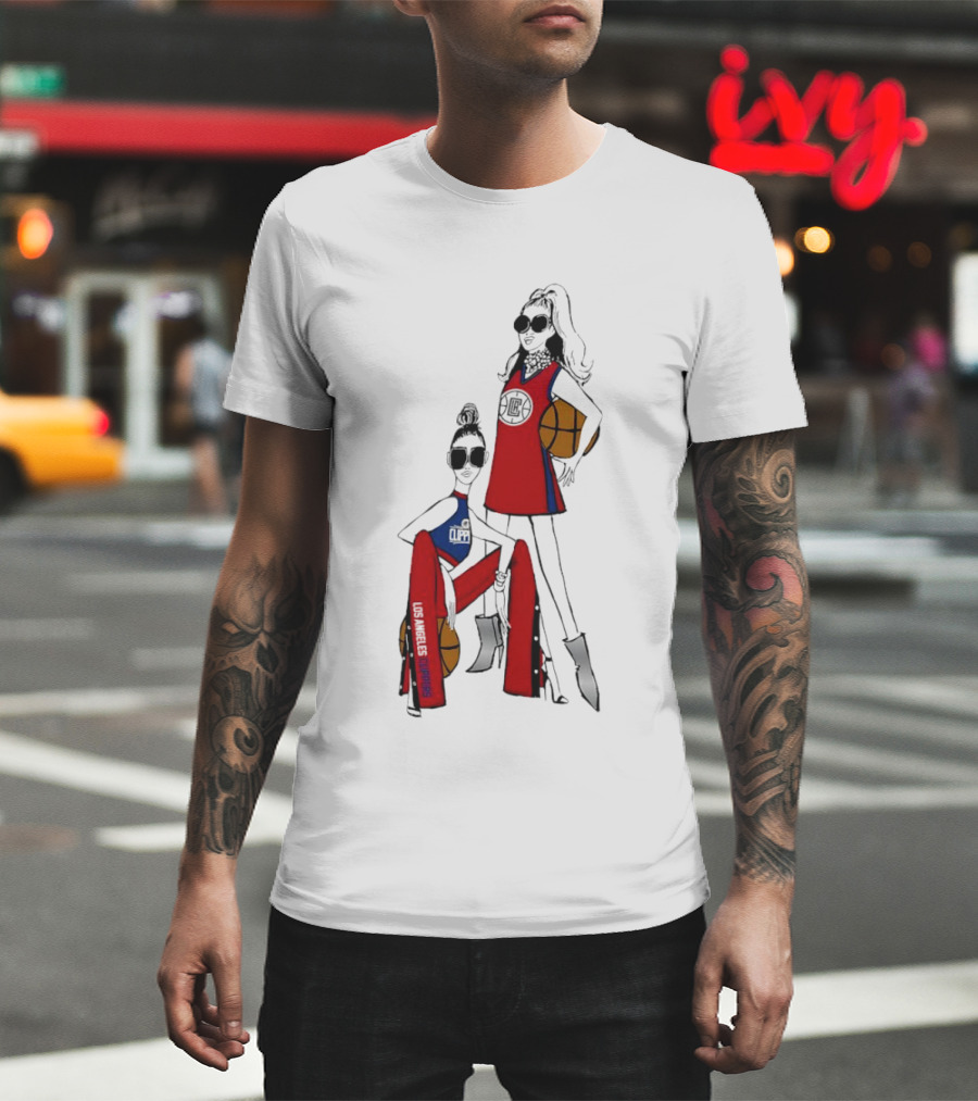 Los Angeles Clippers G-III 4Her Basketball Girls Fashion Red Blue T-Shirt