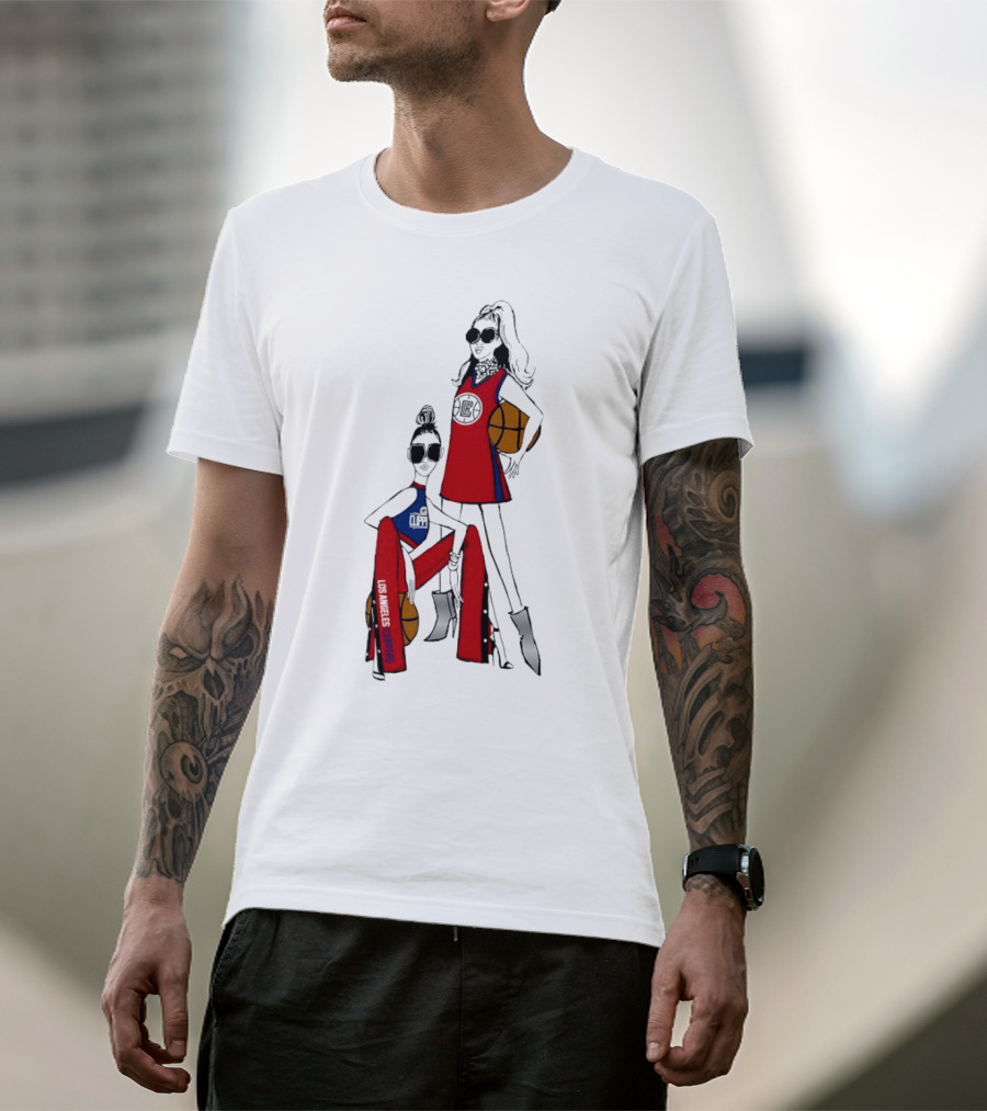 Los Angeles Clippers G-III 4Her Basketball Girls Fashion Red Blue T-Shirt