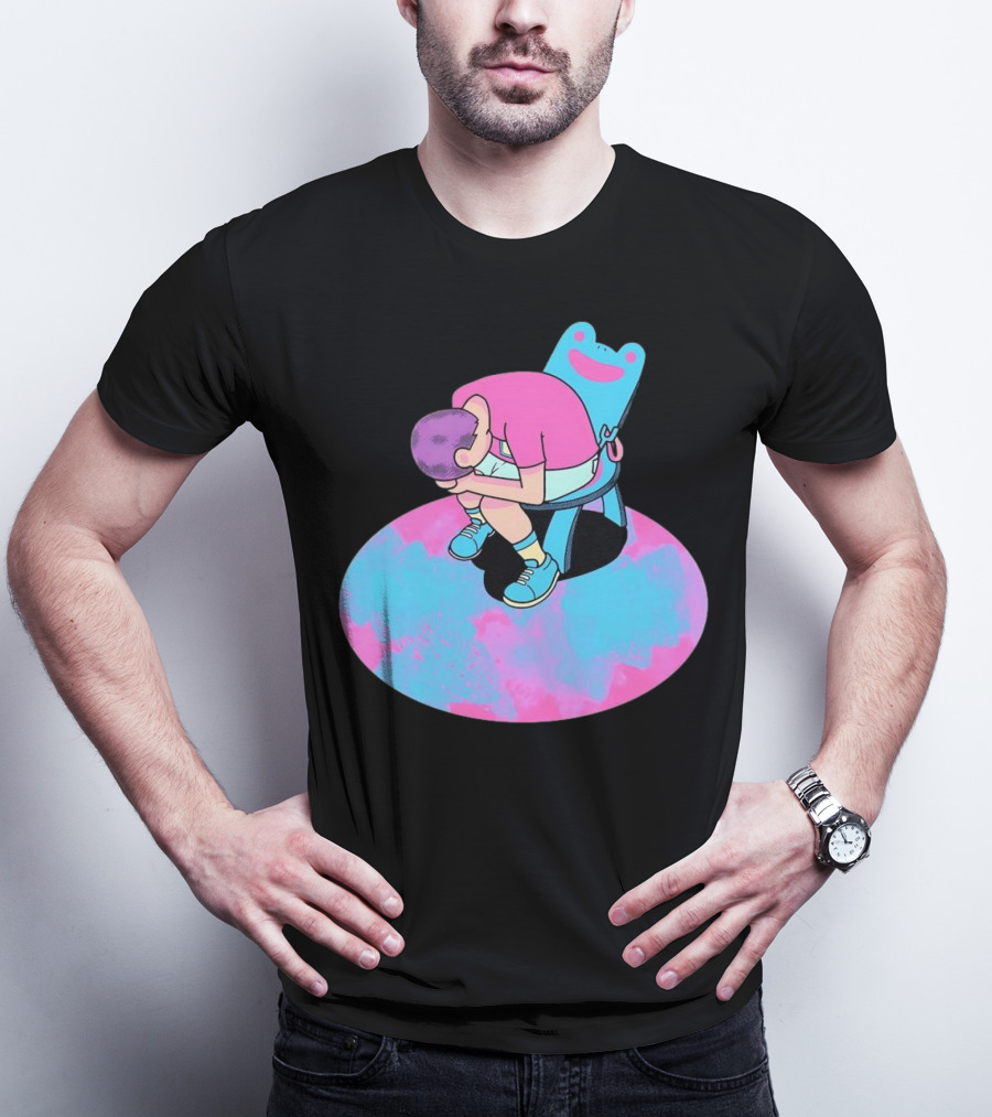 Bell Tolls X My Bells Child In Chair Art With Pink And Blue Palette T-Shirt