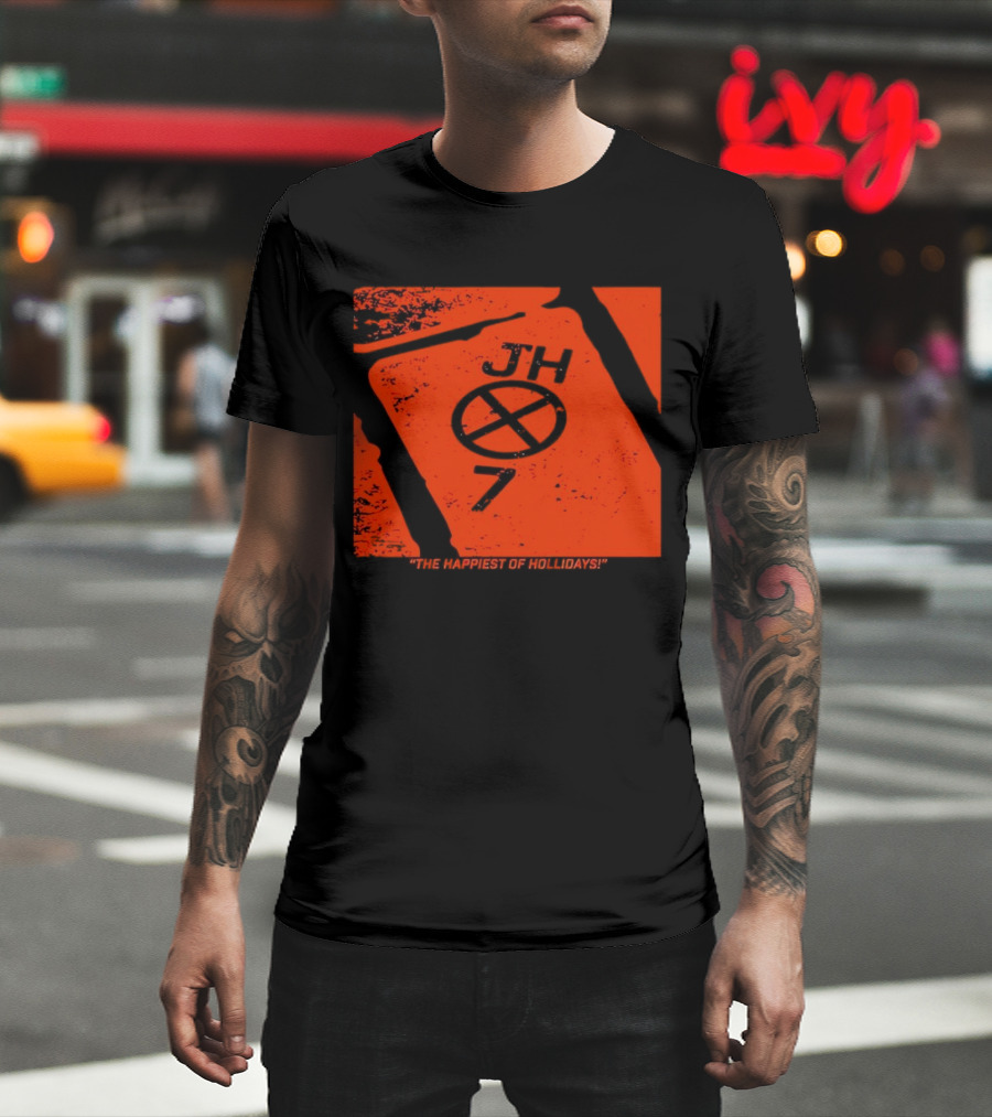 Jackson Holliday JH7 The Happiest Of Hollidays Baltimore Orioles EUTAW St T-Shirt