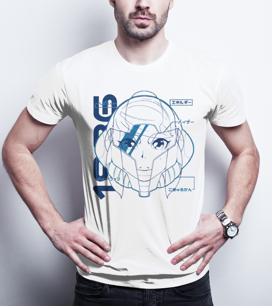 Samus Aran Metroid Heroine 1986 Visor Energy Icon Japanese T-Shirt