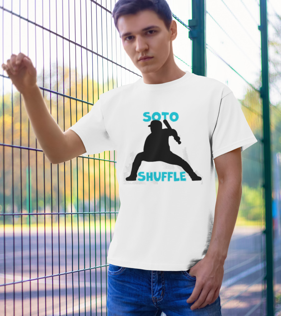 New York Yankees Soto Shuffle Silhouette Baseball Stance T-Shirt