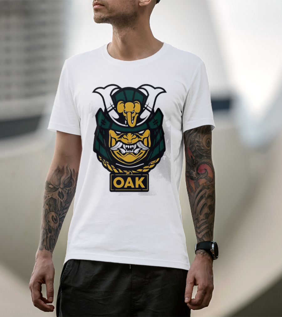 Oakland Athletics Samurai OAK Aggressive Mask T-Shirt